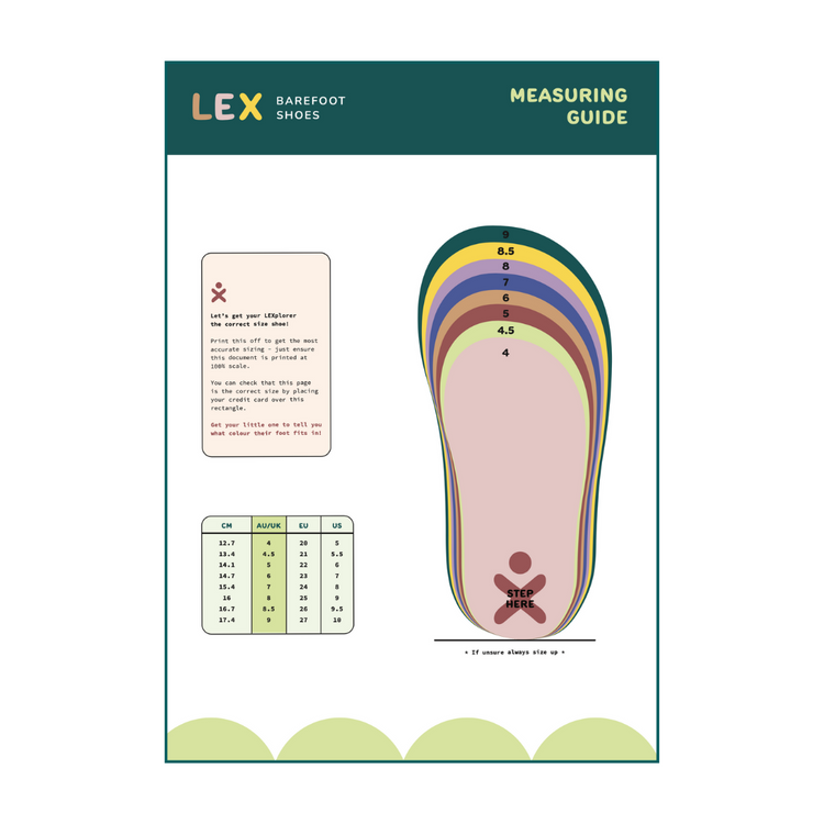 Size Guide – LEX Barefoot